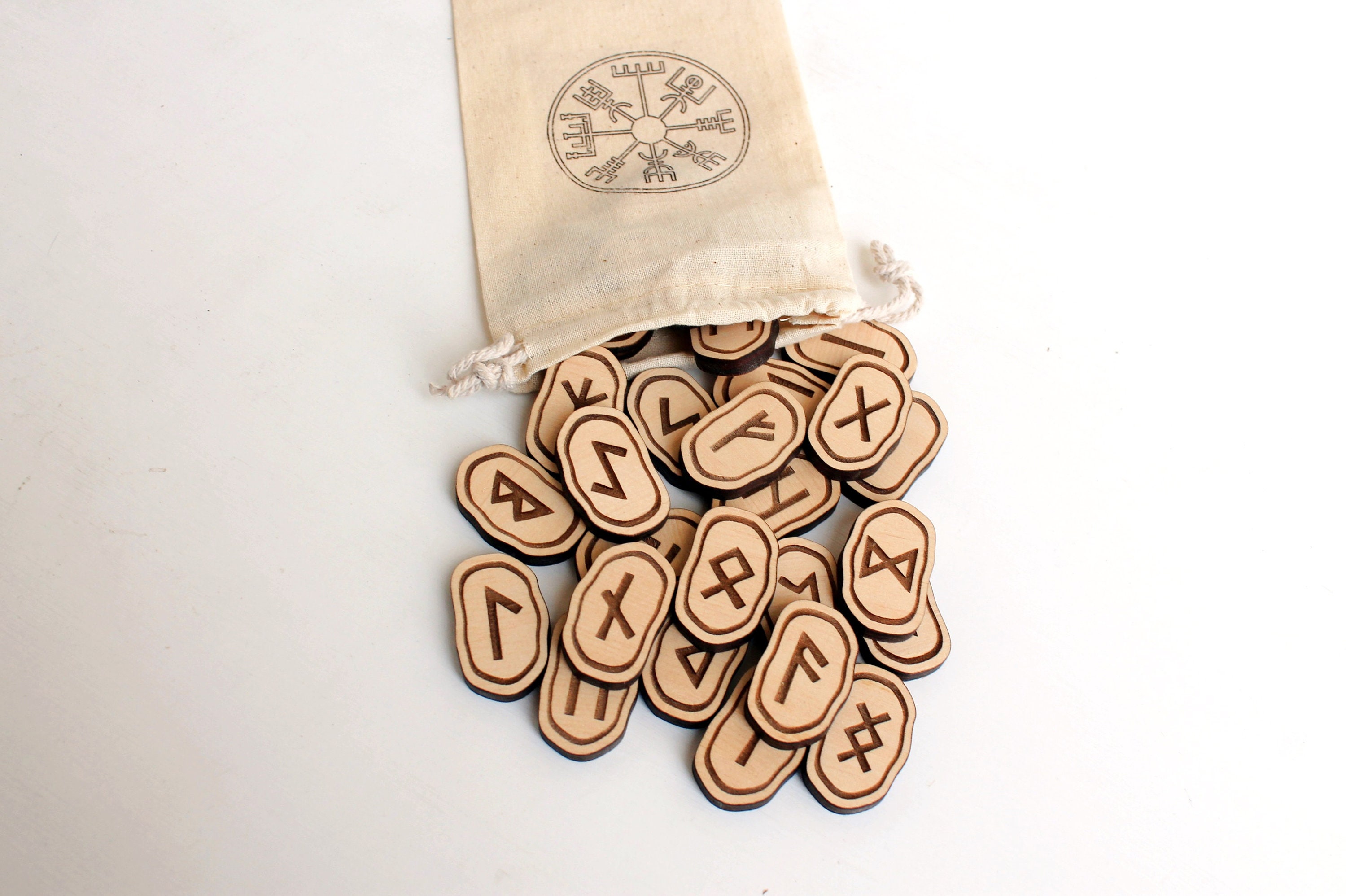 Elder Futhark Runes Set 25 Blank 35mm, Runes for Divination, Nordic ...