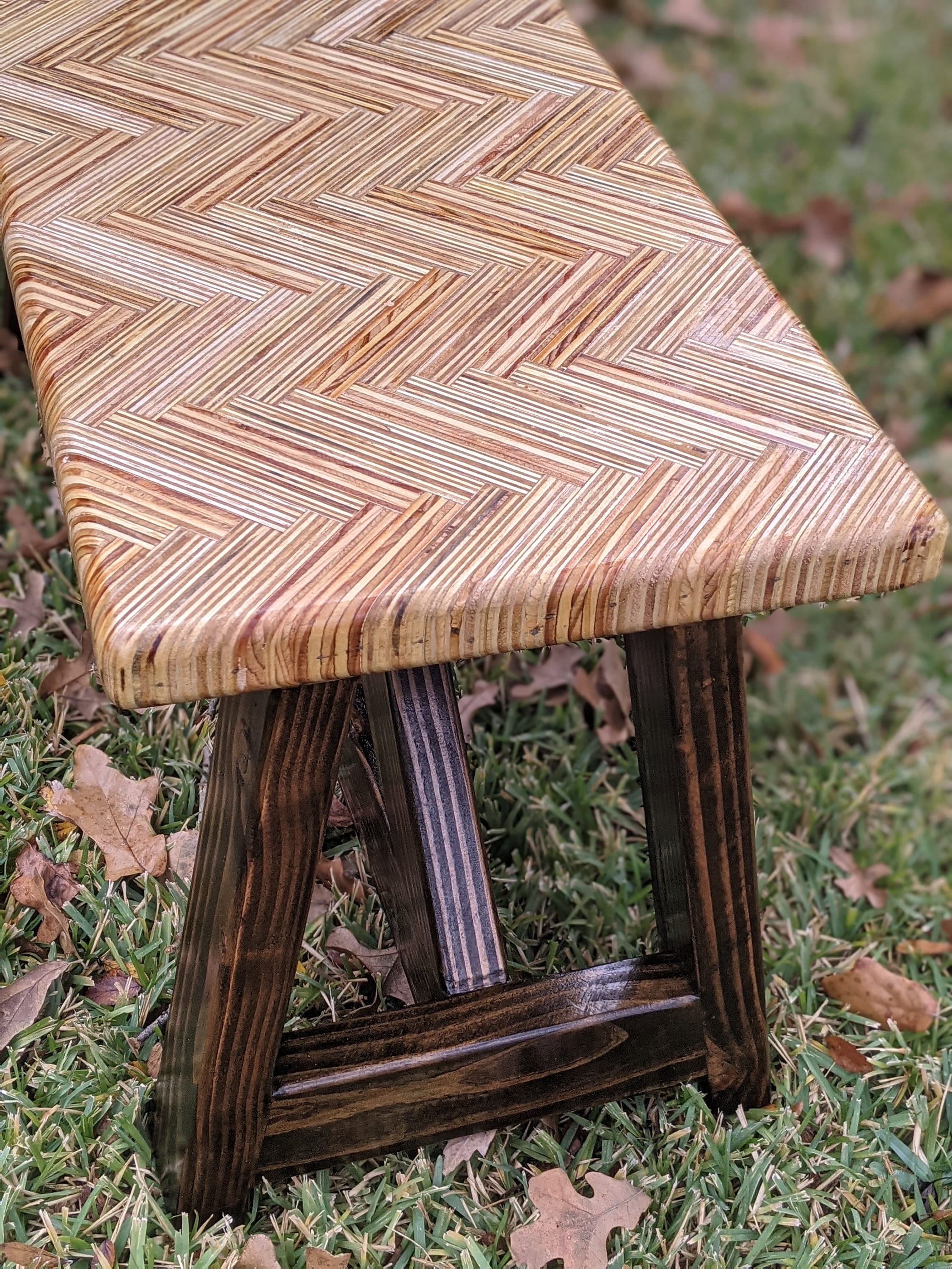 Herringbone Bench - Etsy