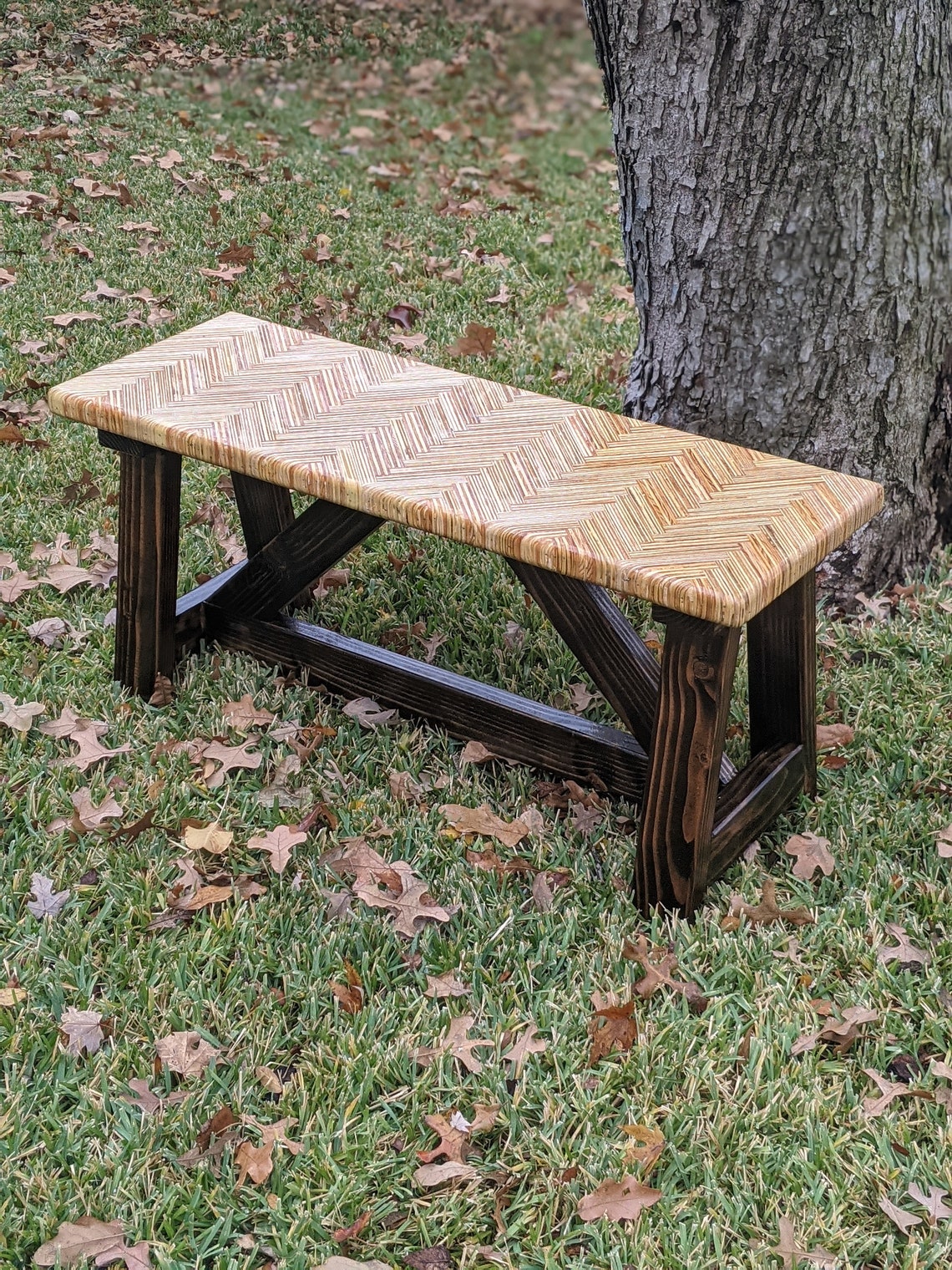 Herringbone Bench - Etsy