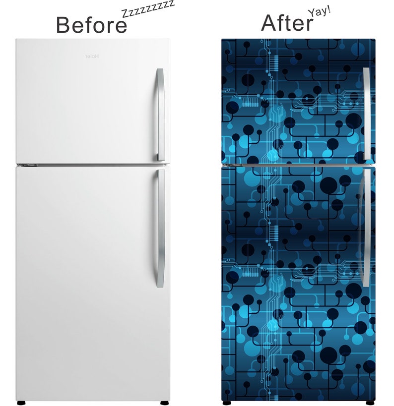 Retro Techno Circuit Graphic Magnetic Fridge Skin - Part of Our Digital ...