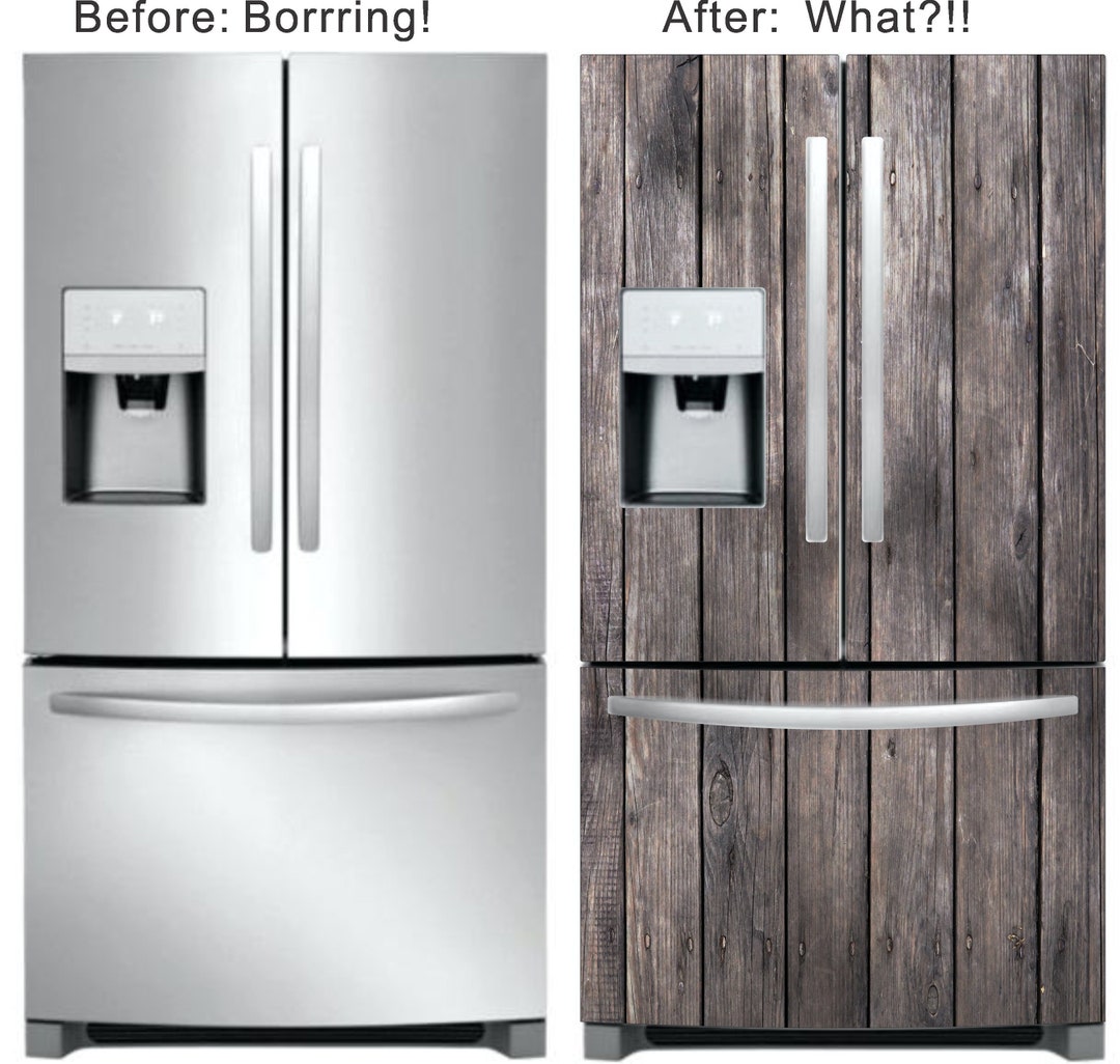 Weathered Barnwood Magnetic Fridge Skin - Part of Our Scandia ...