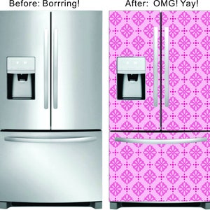 The Retro Collection - Magnetic Fridge Skin Cover, Tiled Pattern, LOTS ...