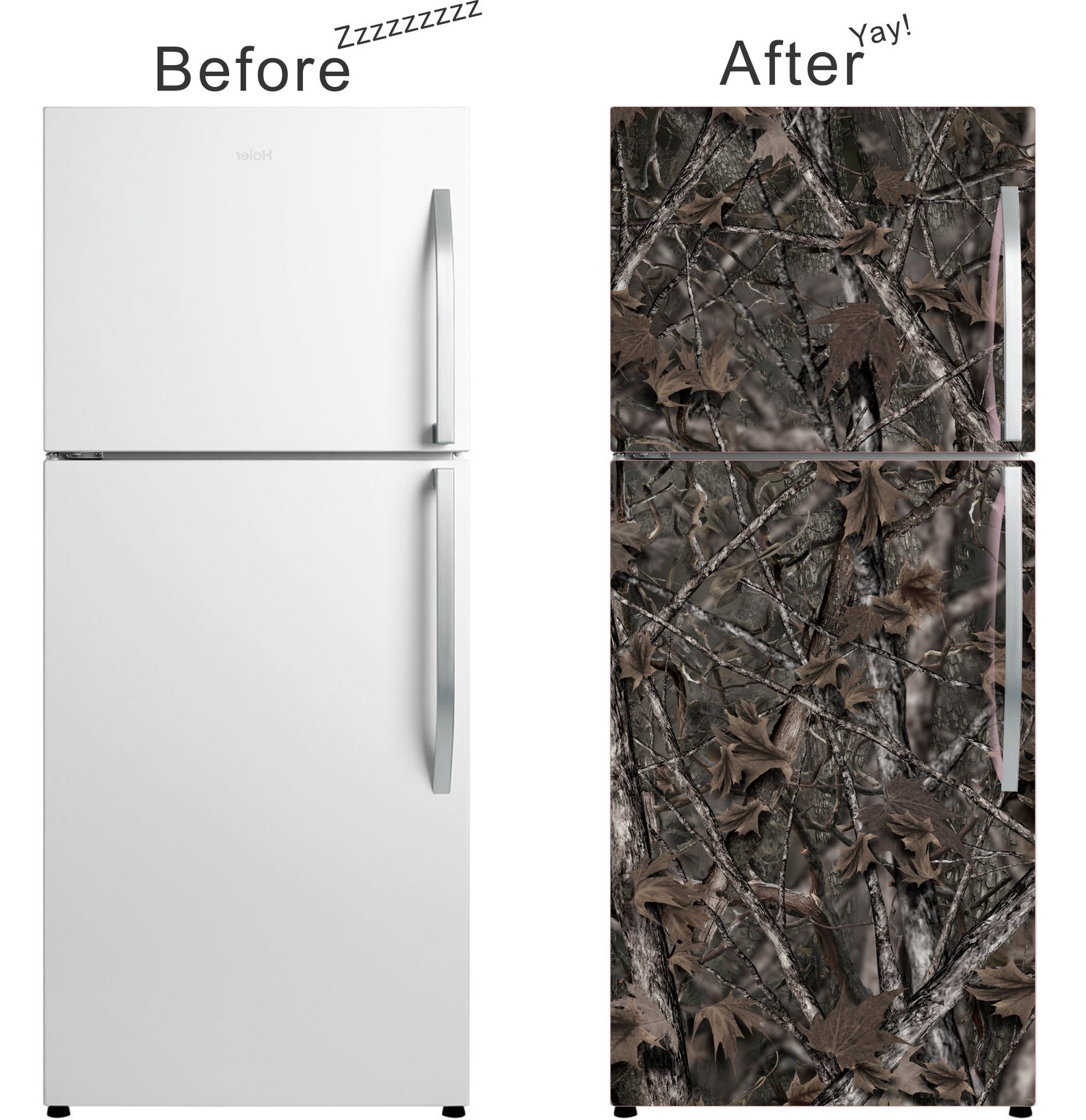 Full Size Magnetic Camo Fridge Skin Cover - Give Your Kitchen a New ...