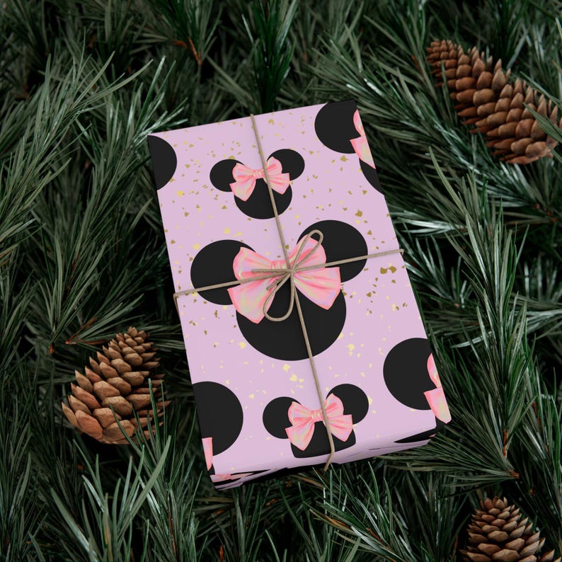 Gift Wrap Papers | Minnie Mouse | Pink | Birthday | Christmas | Holiday ...