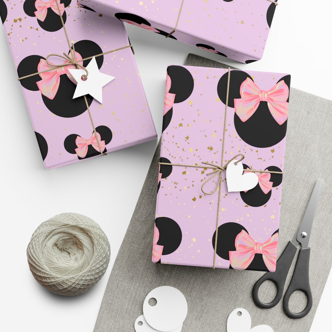 Gift Wrap Papers | Minnie Mouse | Pink | Birthday | Christmas | Holiday ...