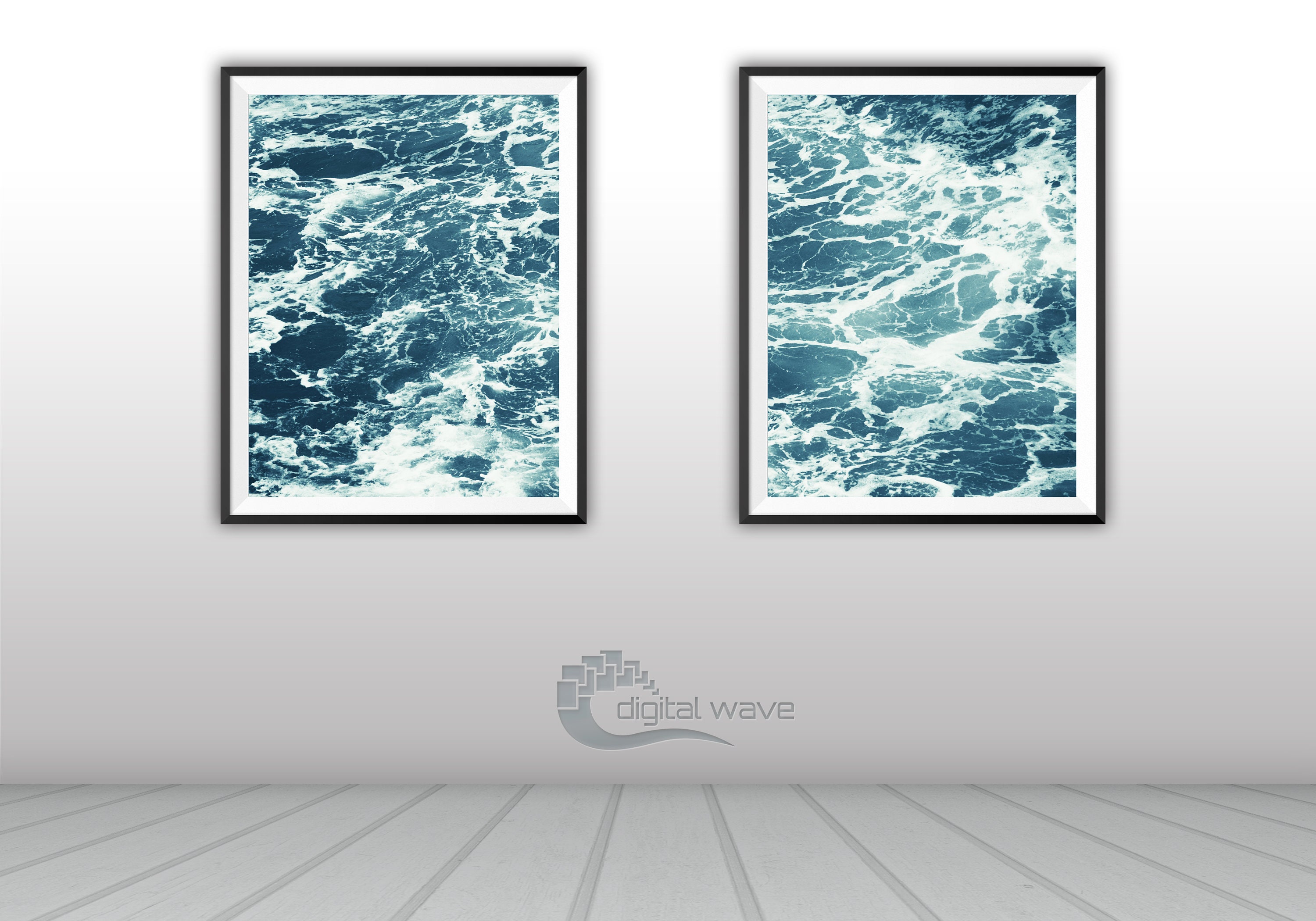 Ocean Print Set of 2, Ocean Waves Print, Ocean Photo, Beach Print, Surf ...