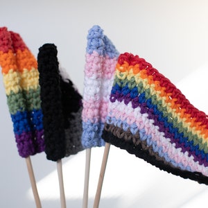 LGBTQ+ Pride Flag | Sustainable | 100% Cotton | Handcrafted Crochet ...