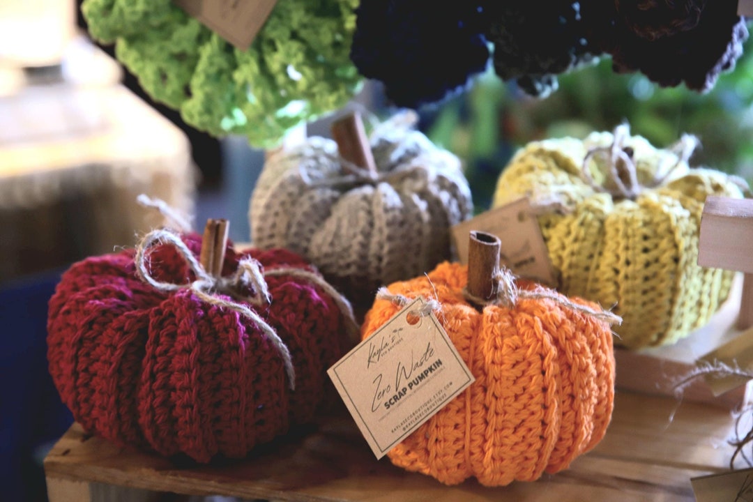 Scrap Pumpkin | Made With Upcycled Scraps Materials, 100% Cotton Yarn ...