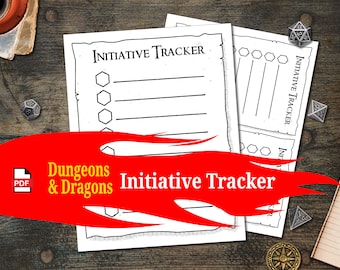 Printable Initiative Tracker Dnd 5e Pathfinder RPG Digital Download ...