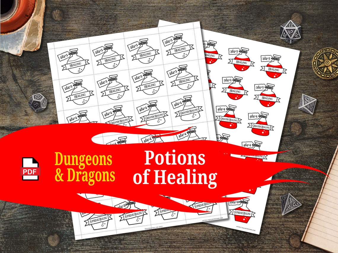 Dnd Potion of Healing Tokens | DM Tools | Dnd | Dungeons and Dragons ...