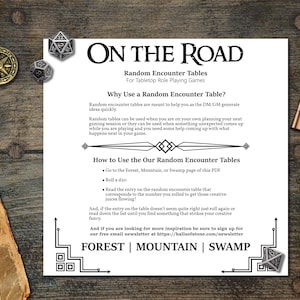 Dnd Random Encounter Tables, DM Tools for Dungeons and Dragons 5e - Etsy