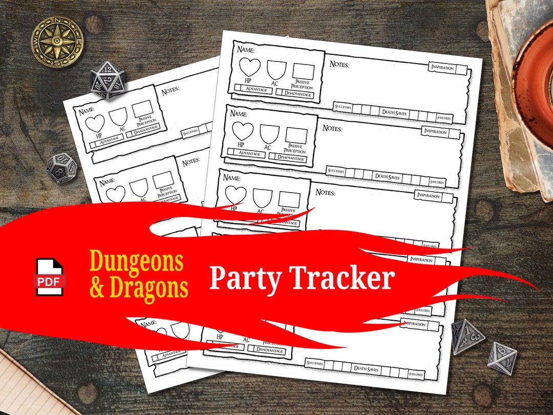Dnd Party Tracker | DM Tools | RPG | Dnd - Etsy