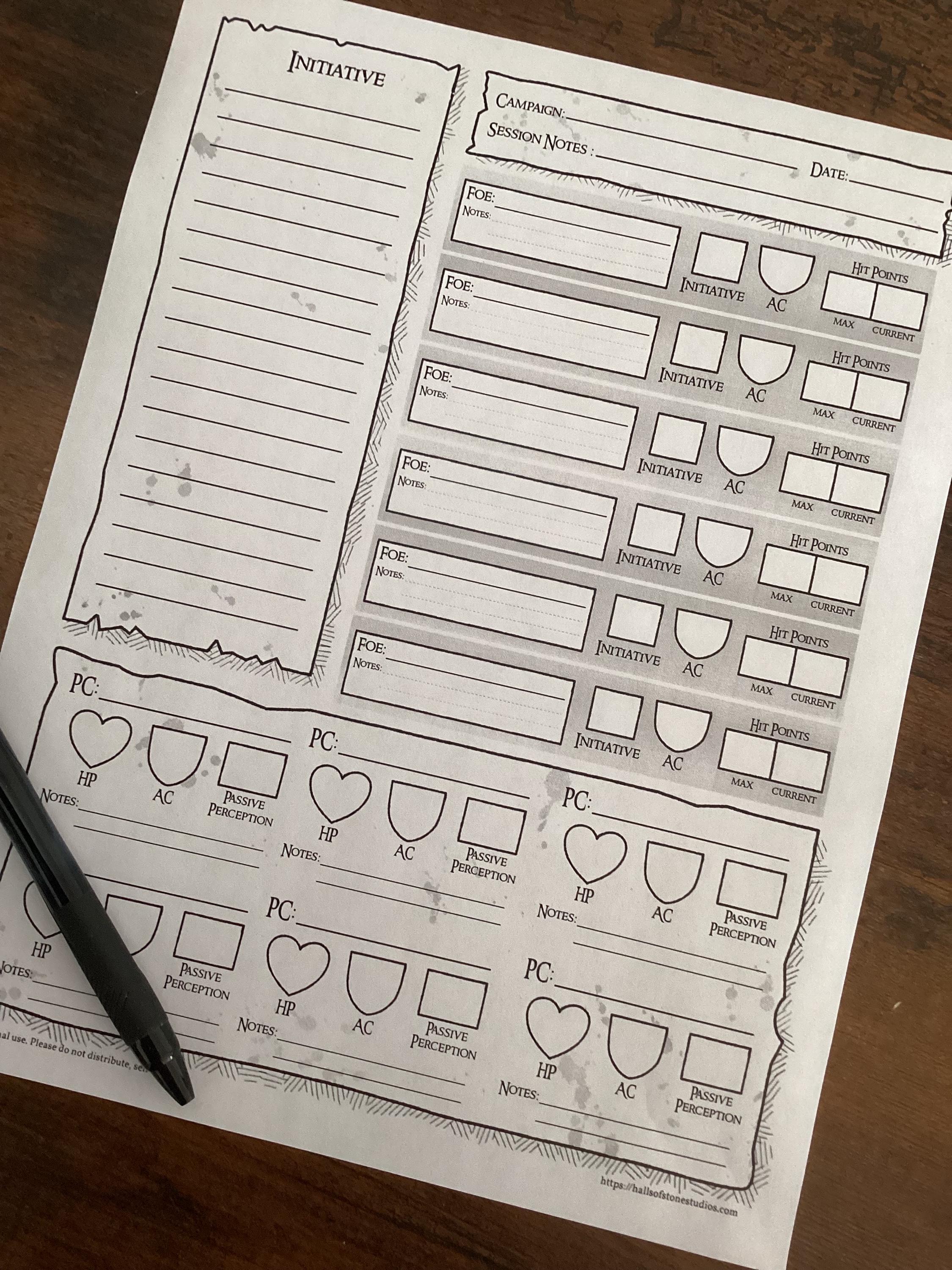 Dnd Combat Tracker, DM Tools for Dungeons and Dragons 5e - Etsy