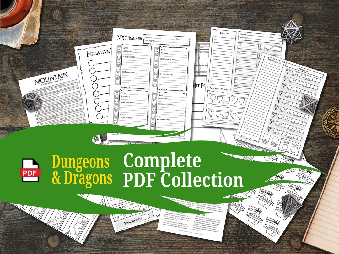 Dnd Printables Complete Collection , All of Our Dnd Printable in One ...