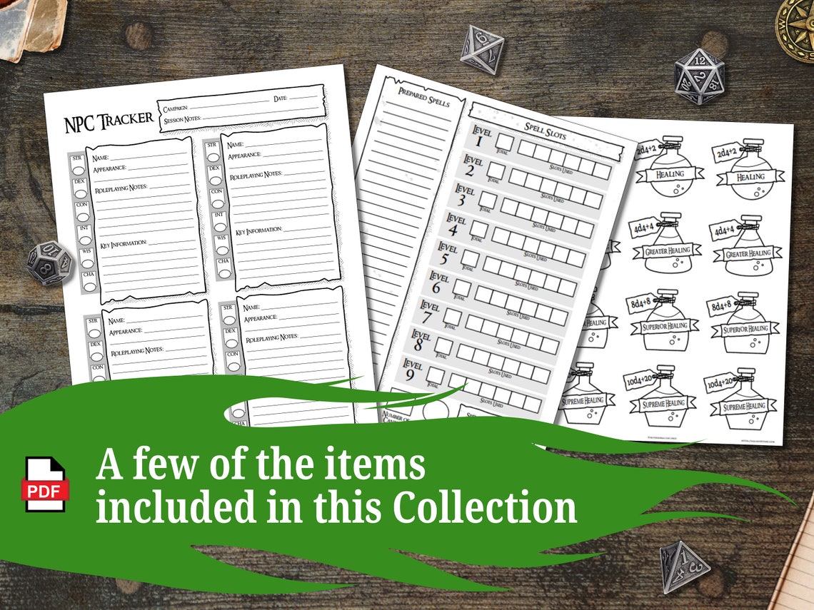 Dnd Printables Complete Collection , All of Our Dnd Printable in One ...