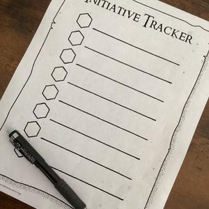 Dnd Initiative Tracker PDF for Dungeons and Dragons 5e - Etsy