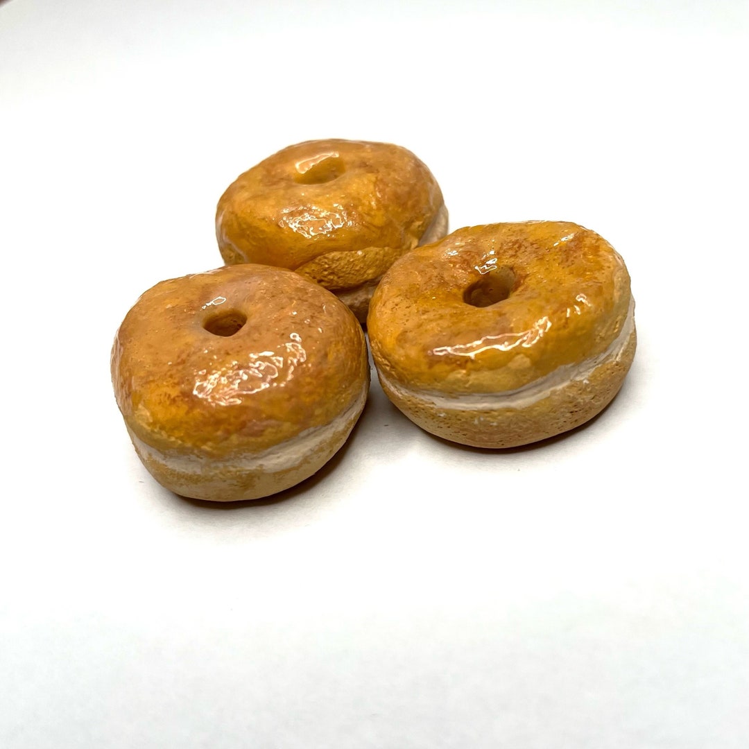 Realistic Glazed Donut Magnets | Set of 3 | Clay Refrigerator Magnets ...