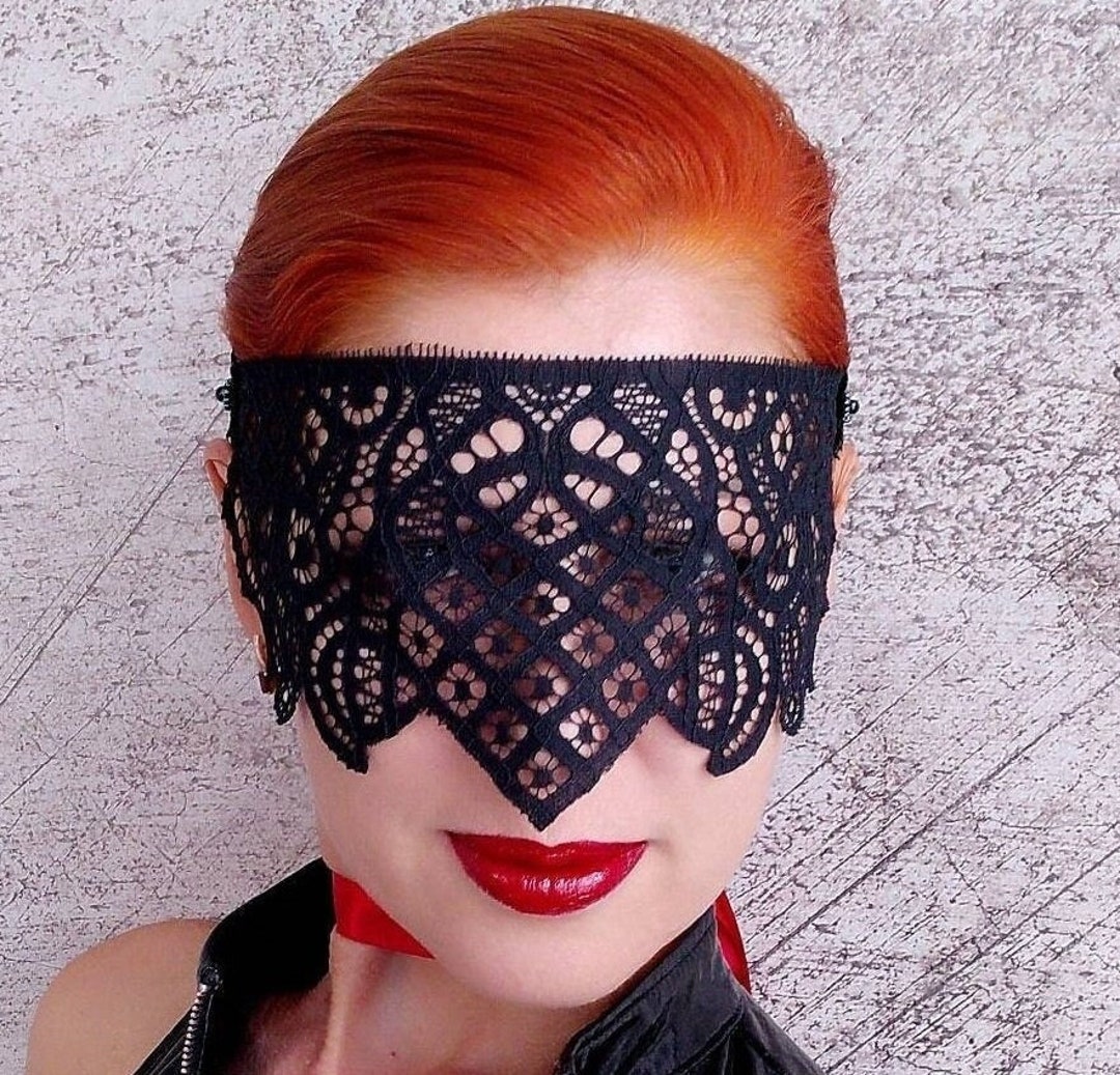 Black Lace Mask, Black Blindfold Mask, Fun Mask, Boudoir Mask ...