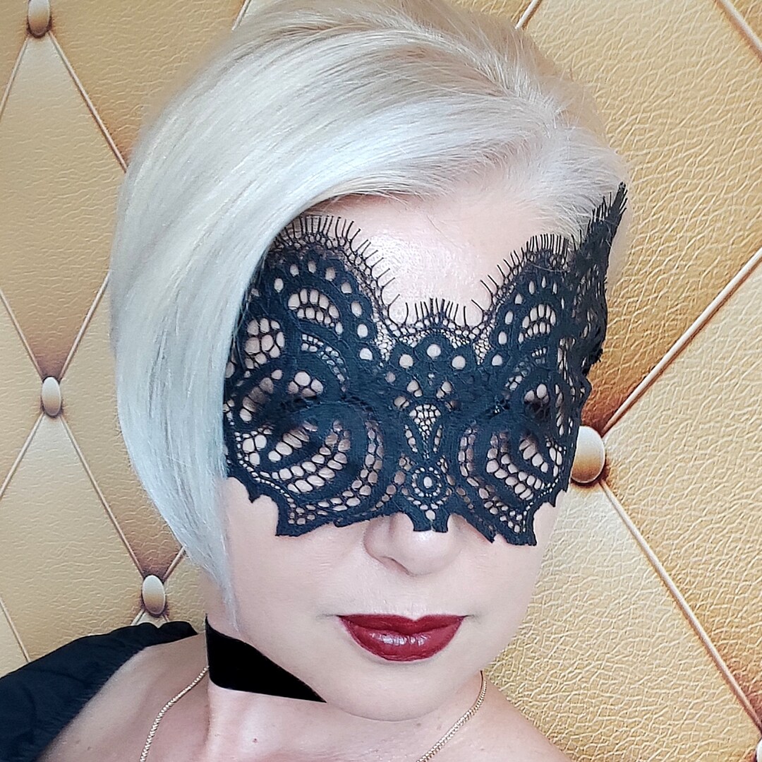 Masquerade Ball Mask, Black Lace Half Face Mask, See Through Mask ...