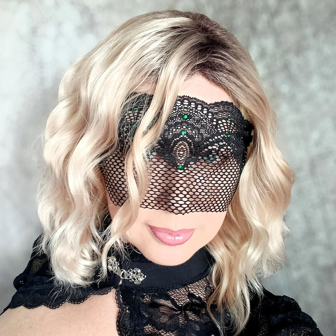 Emerald Rhinestones Masquerade Vail Mask, Absinthe Fairy Cosplay, Irish ...
