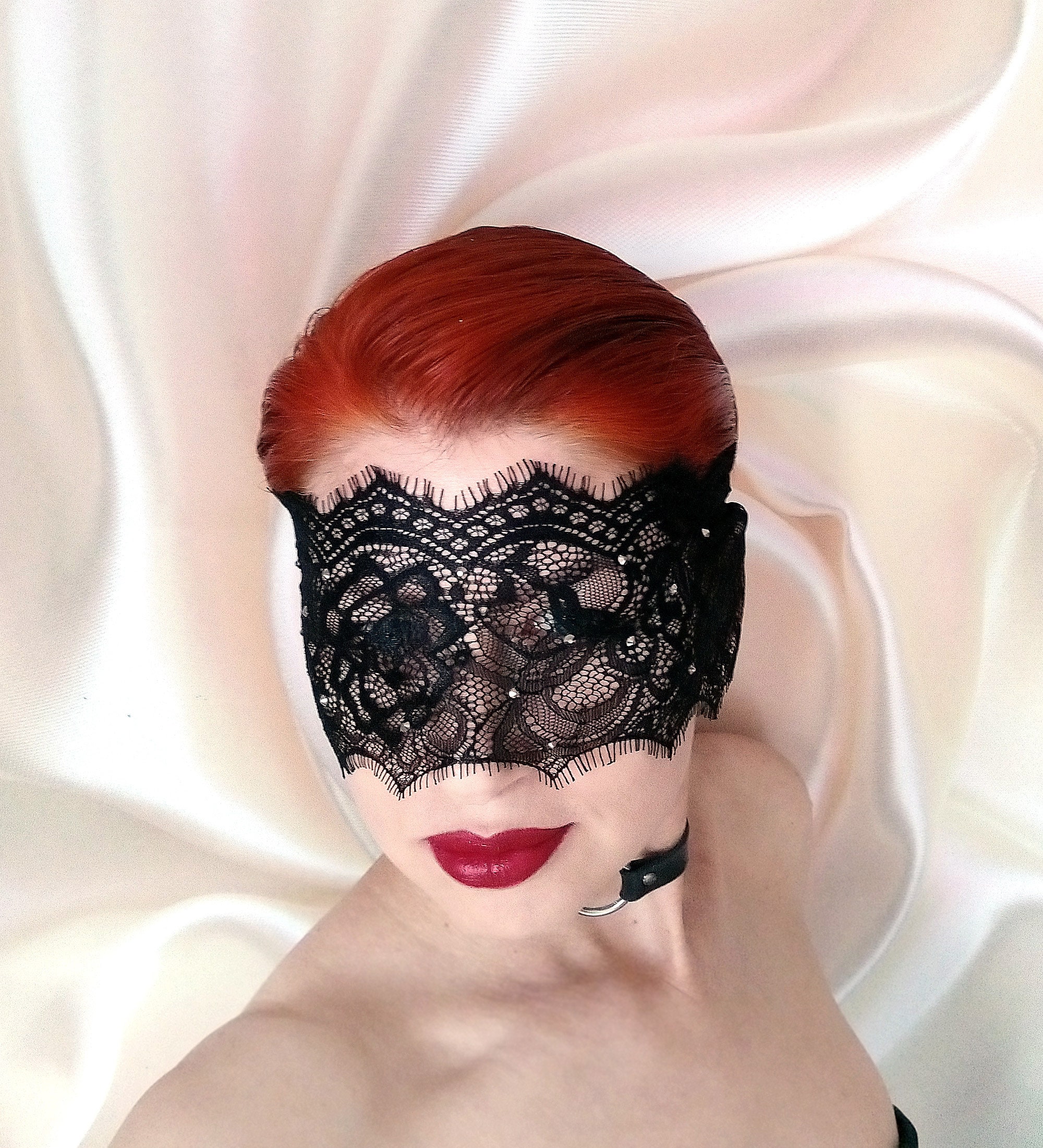 Fetish Mask Black Lace Blindfold Mask Sexy Masquerade Mask Etsy