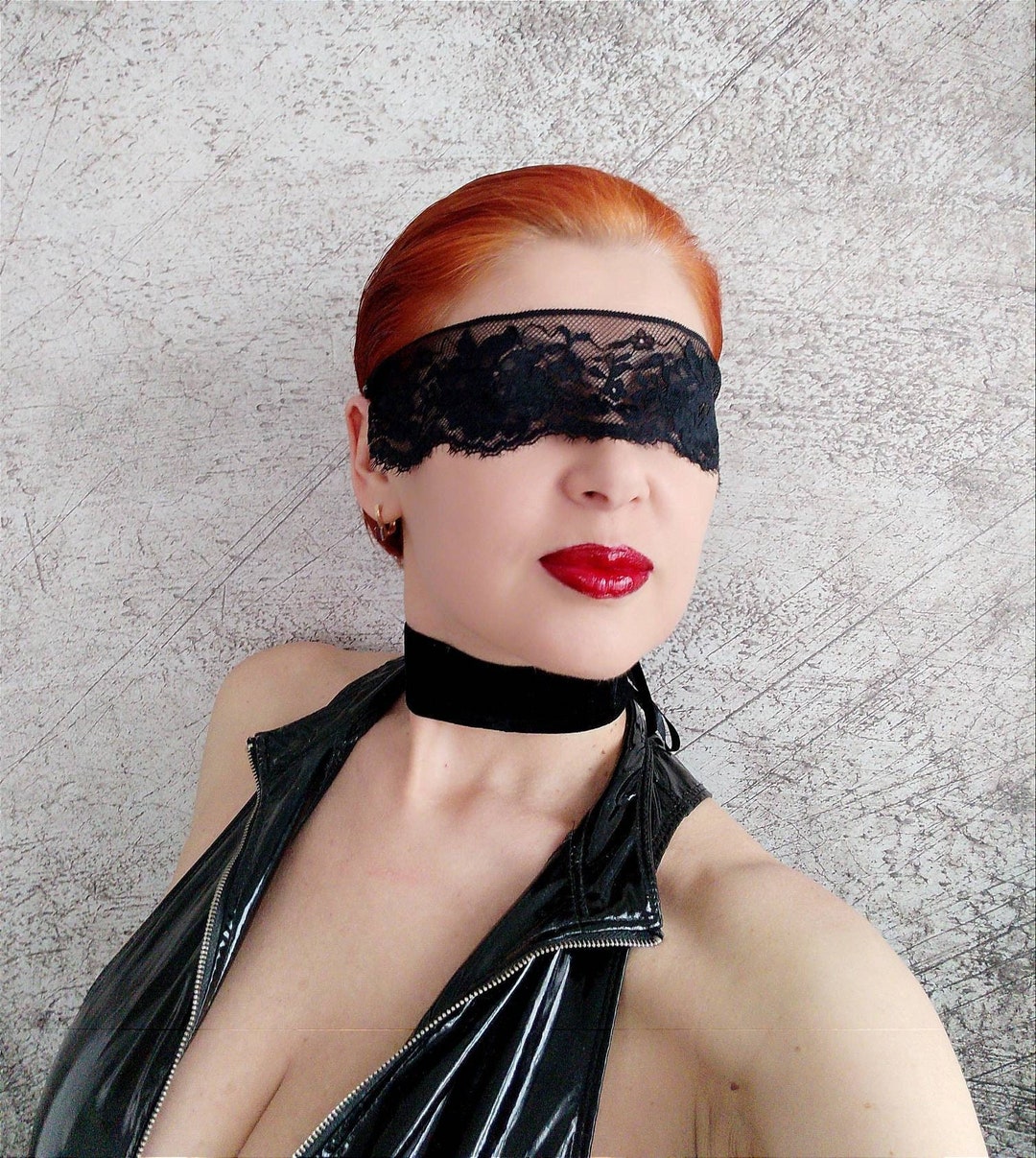 Black Lace Blindfold Mask Fetishwear Mask Adult Mask Mardi Gras Mask Mysterious Mask Sexy