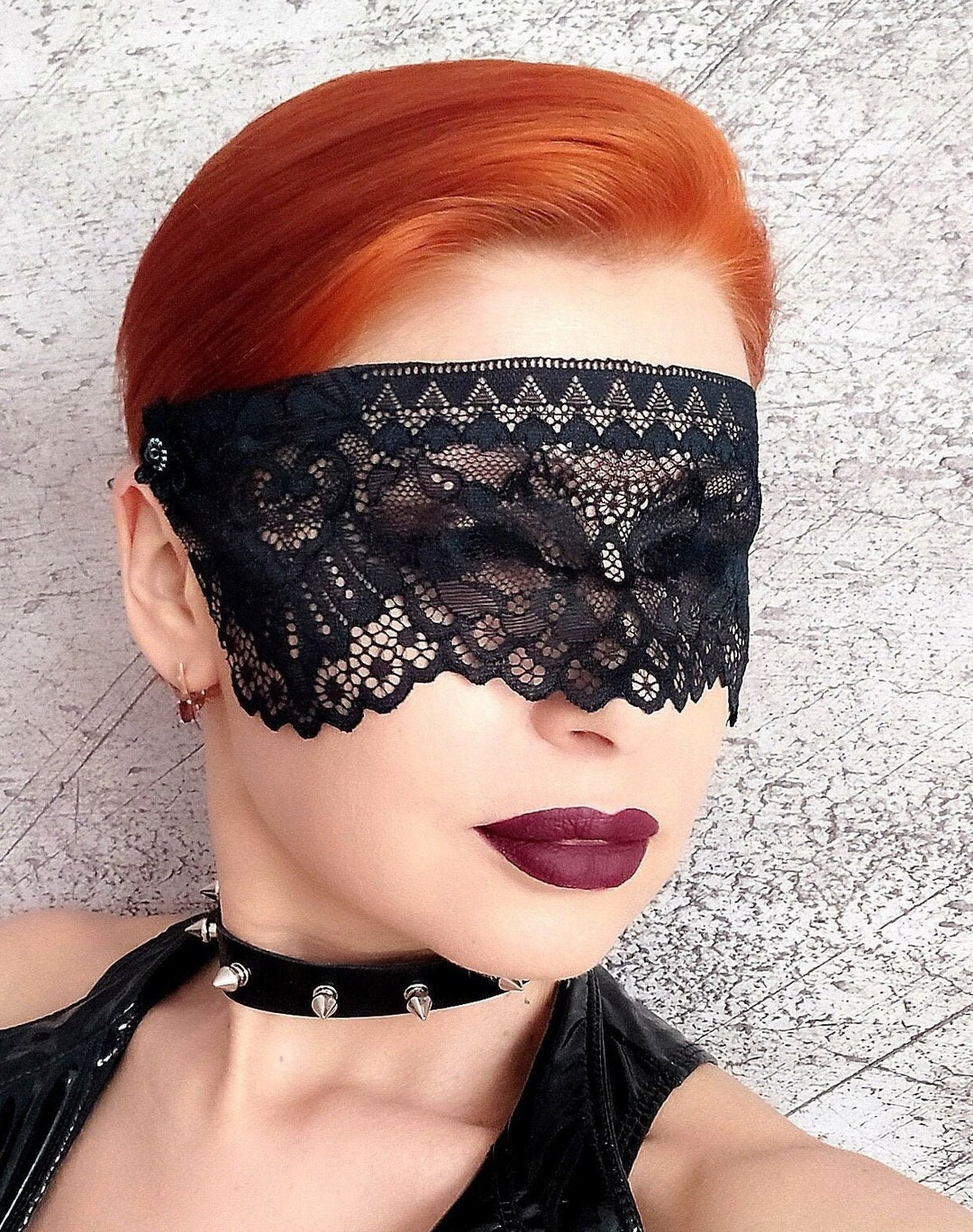Black Lace Blindfold Mask, Mysterious Mask, Halloween Mask, Masquerade ...
