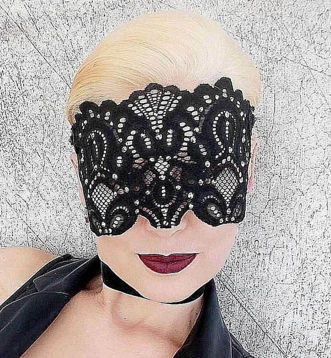 Black Lace Mask Halloween Mask Bachelorette Party Mask Gothic Wedding ...