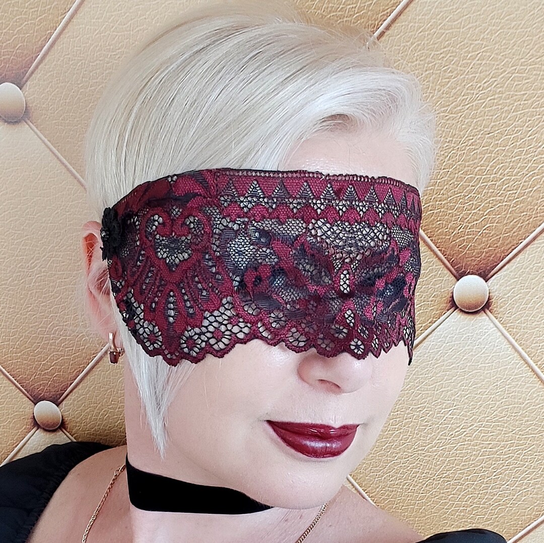 Wine Lace Masquerade Mask, Sheer Lace Mask, Half Face Mask, Ladys Mask ...