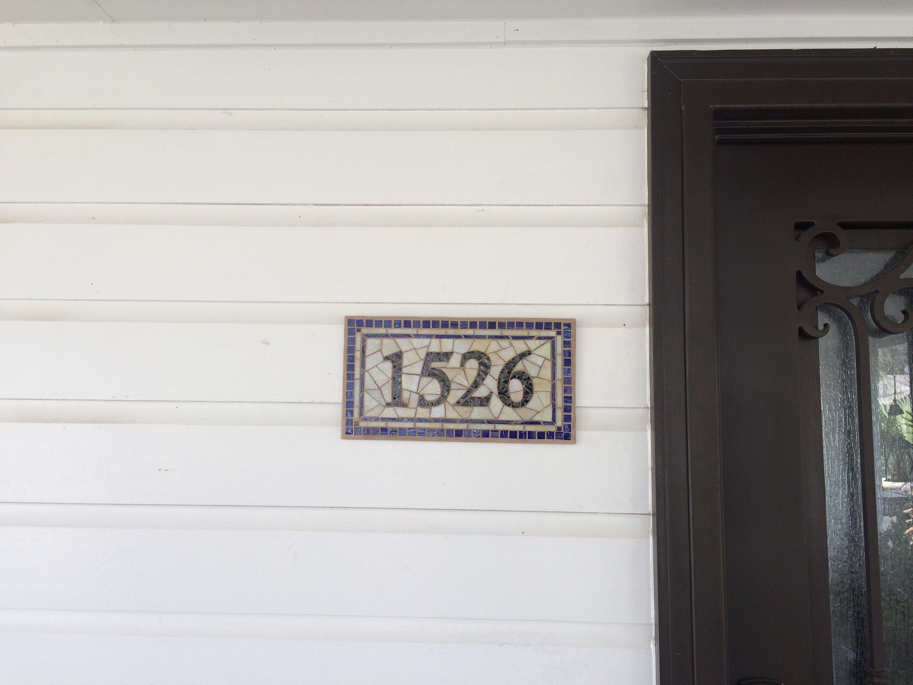 Mosaic House Numbers, Stained Glass House Numbers Plaque, Unique Mosaic ...