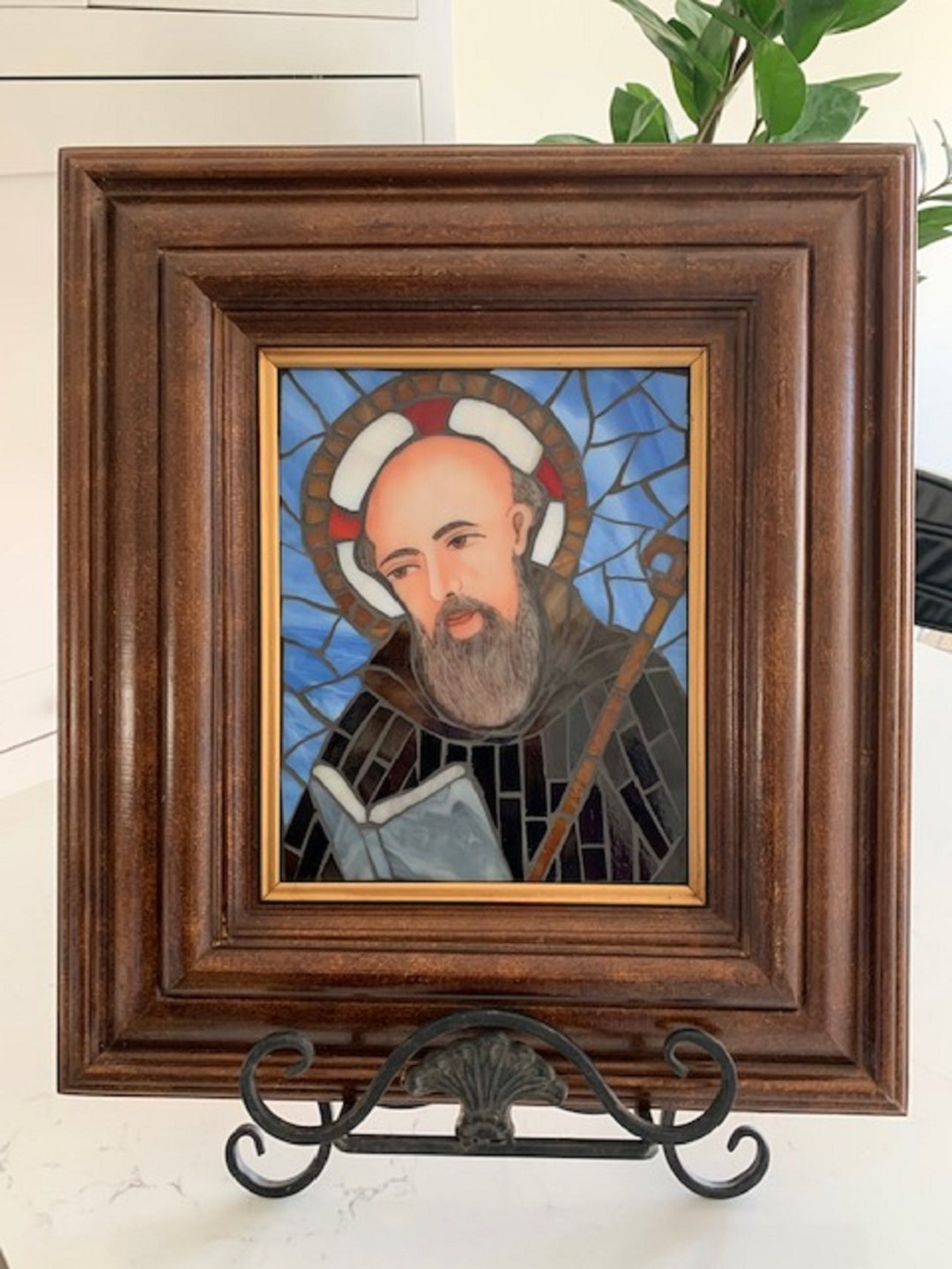 St. Benedict Wall Art, San Benito Mosaic, Catholic Art, St. Benedict ...