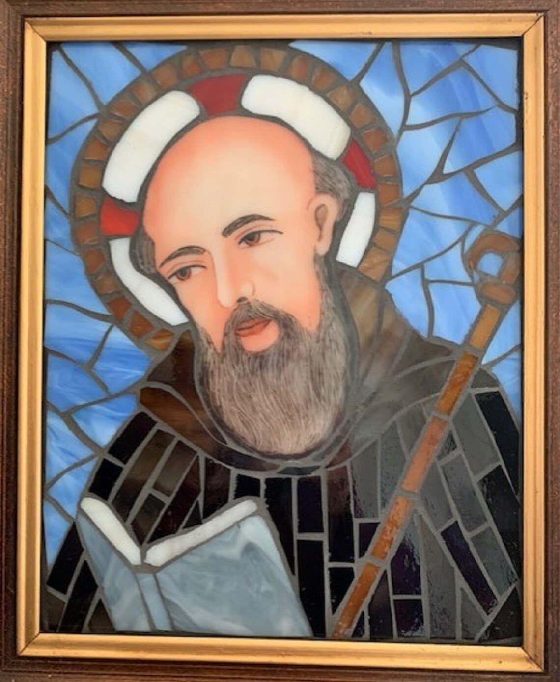 St. Benedict Wall Art, San Benito Mosaic, Catholic Art, St. Benedict ...