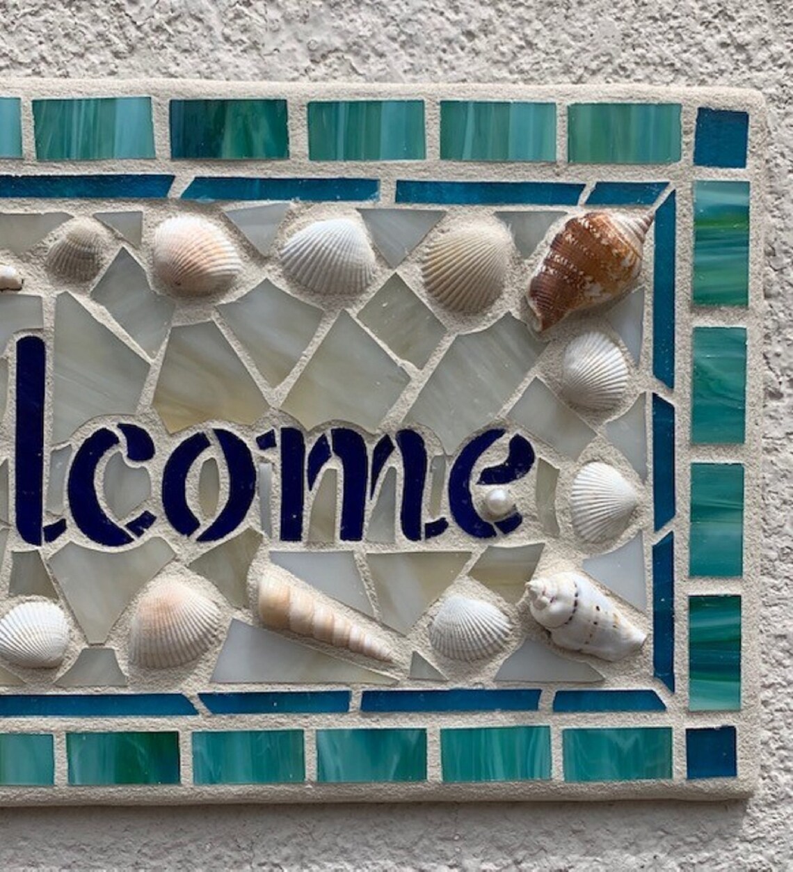Mosaic Welcome Sign, Mosaic Sign, Welcome Sign, Hand Made Welcome Sign ...