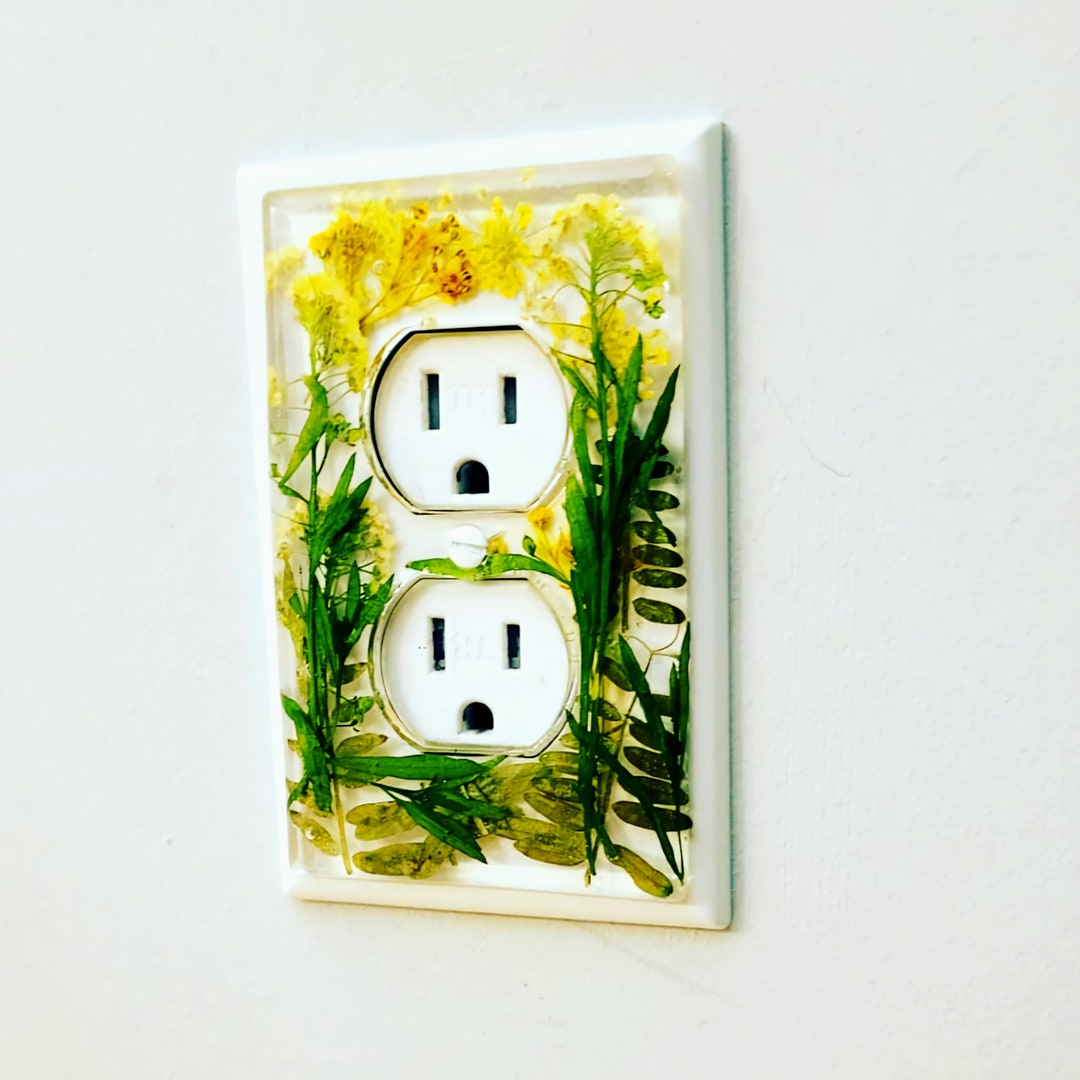Resin Outlet Cover Floral Resin Home Decor - Etsy