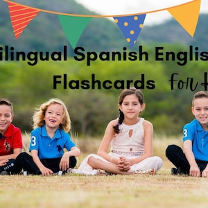 Front and Back Bilingual English Spanish Flashcards for Kids Printable ...