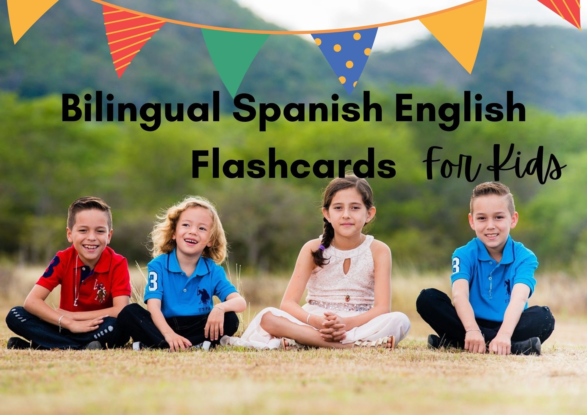 Front and Back Bilingual English Spanish Flashcards for Kids Printable ...