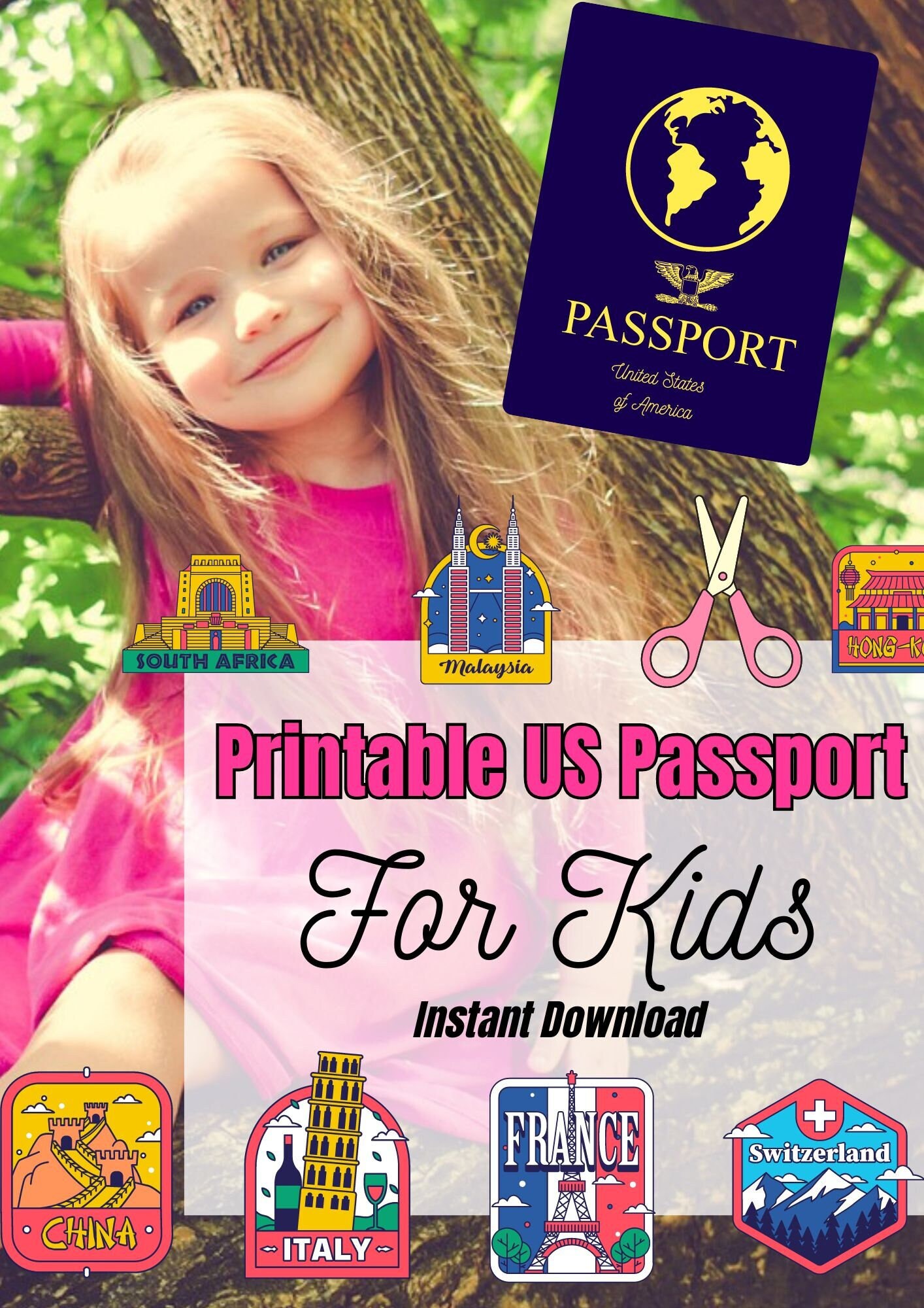 Fun Craft Printable US Passport Template for Kids to Learn About ...