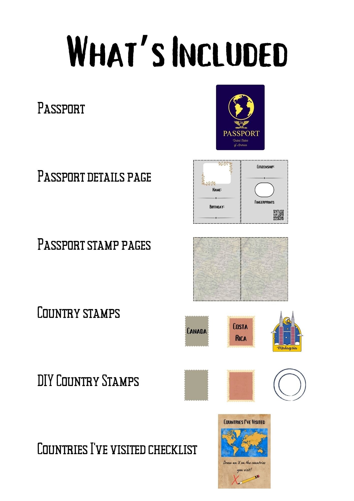 Fun Craft Printable US Passport Template for Kids to Learn About ...