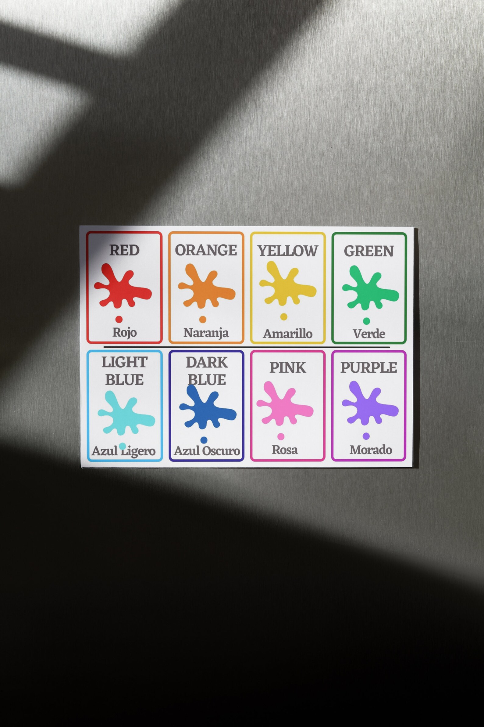 Bilingual Spanish English Colors Vocabulary Flashcards for Kids ...