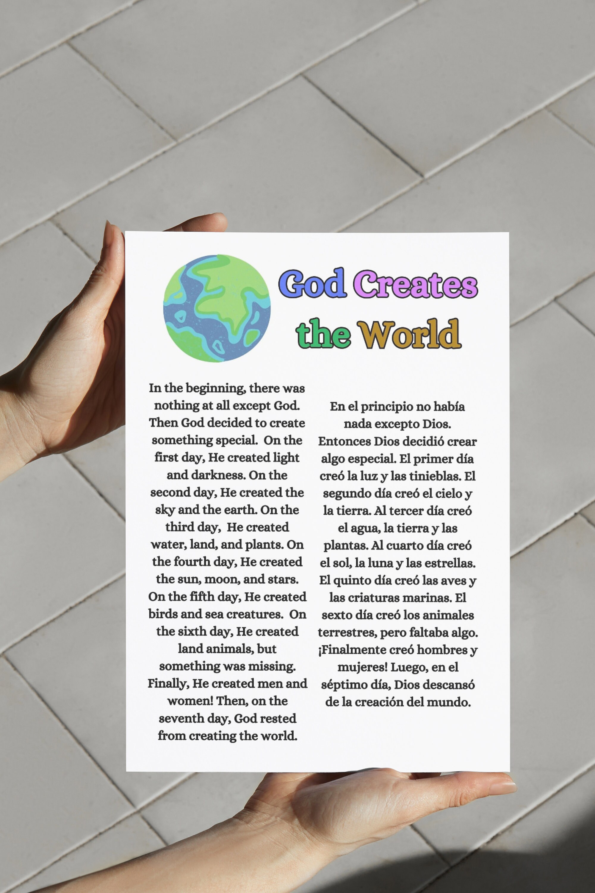 Printable Spanish Bible Stories and Flashcards for Kids Perfect for ...