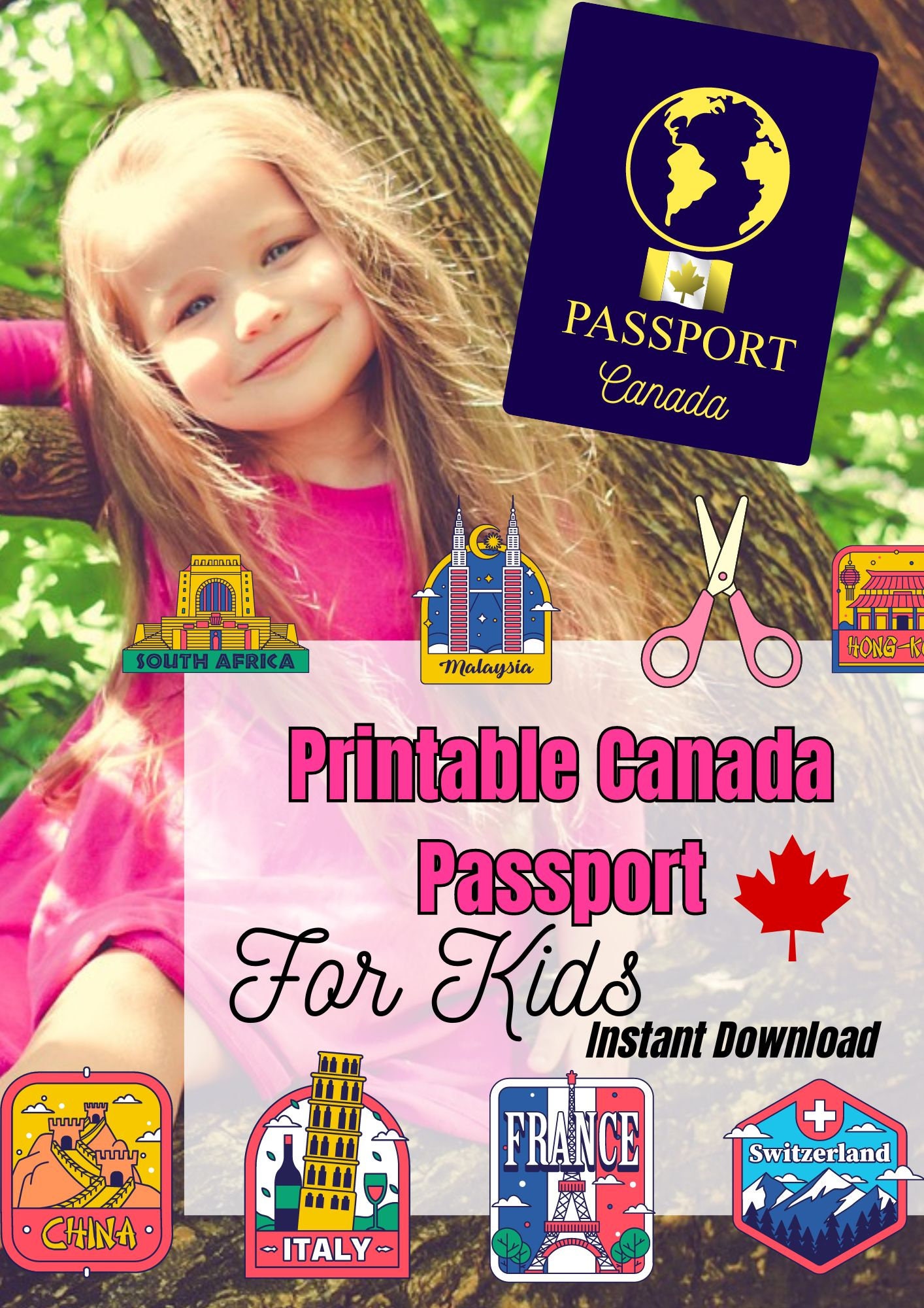 Fun Craft Printable Canada Passport Template for Kids to Learn About ...