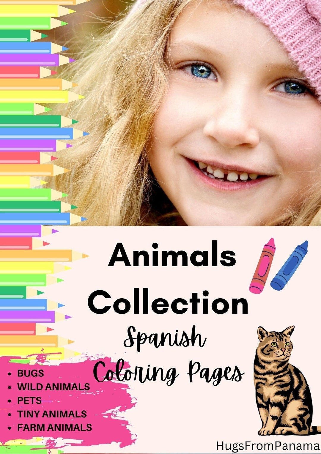 Animals Collection Spanish Coloring Pages - Etsy