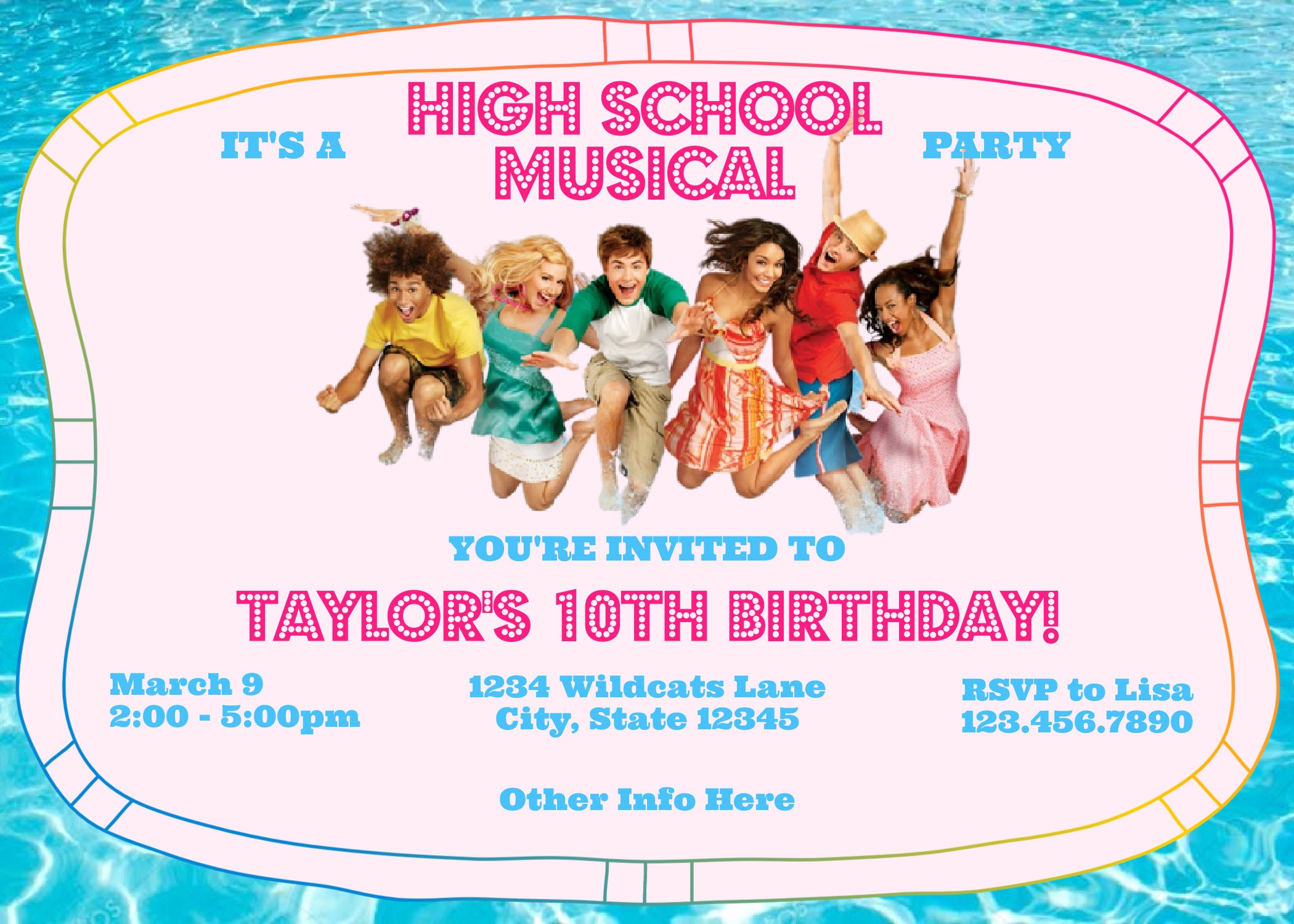 Invitaciones Para Fiesta Musical De Secundaria Quinceañera De Galilea