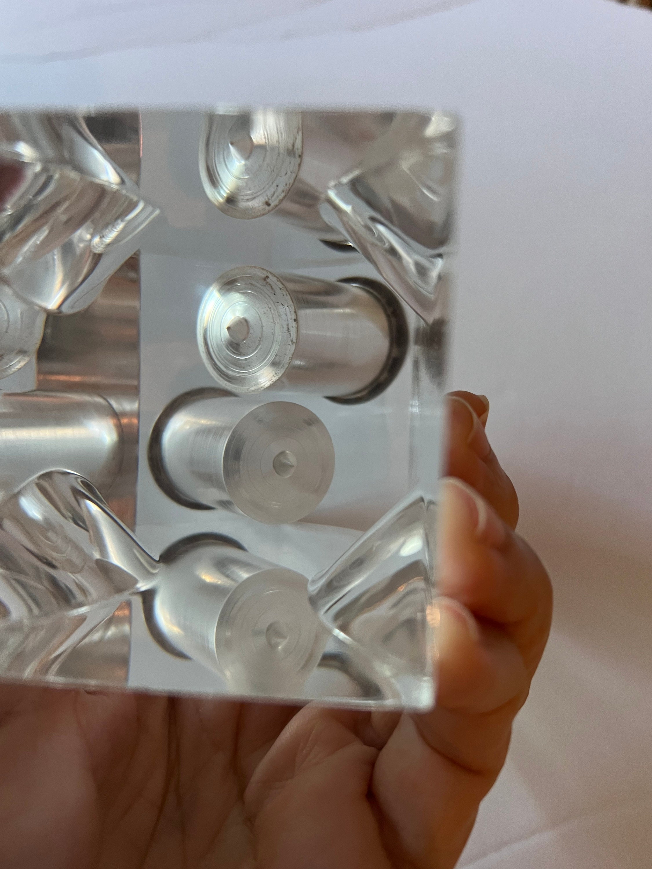 Astrolite Clear Lucite Salt and Pepper Shaker Sculptural Acrylic - Etsy