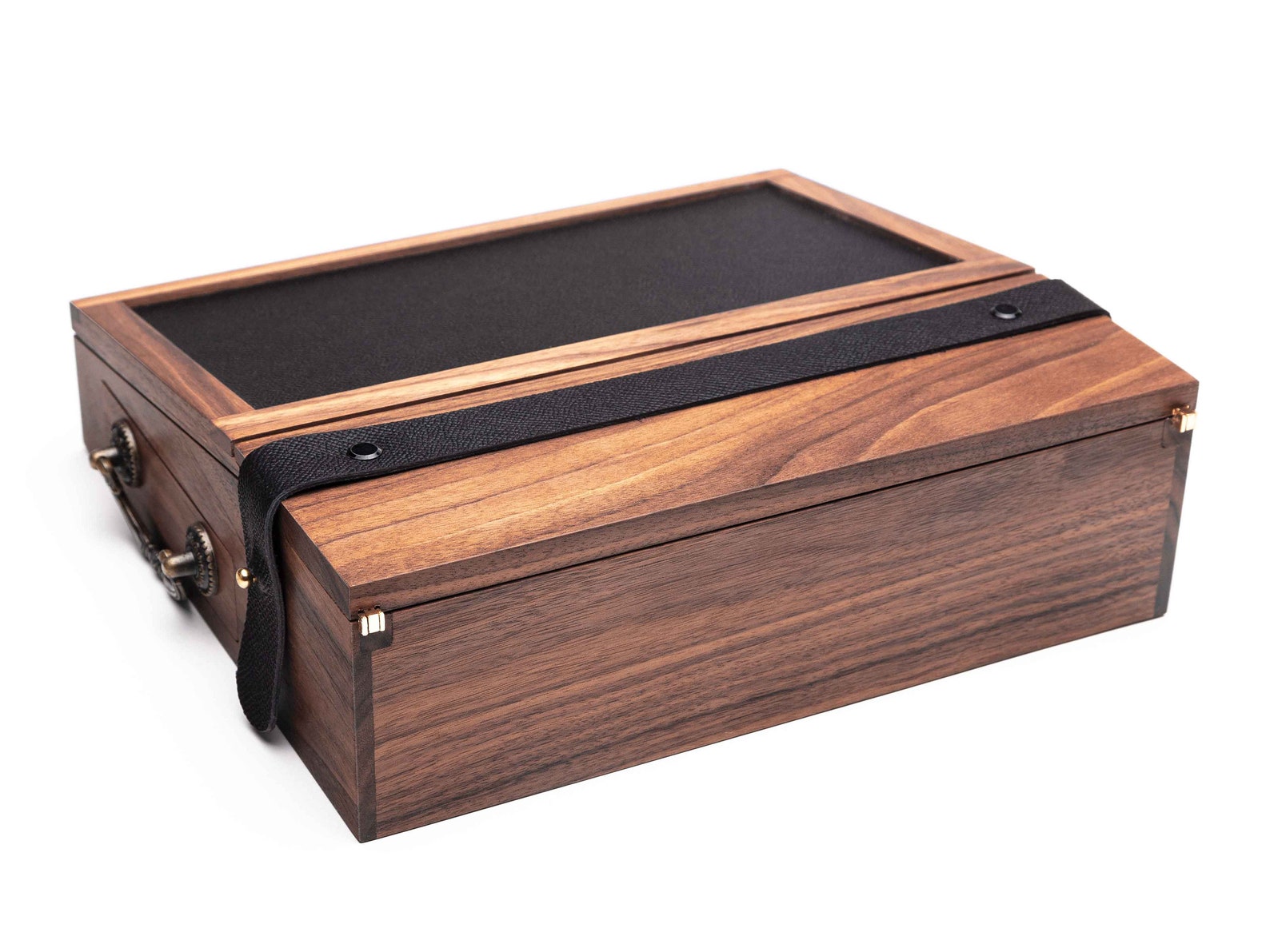 Walnut 'small' Writing Slope: Portable Colonial Style Calligraphy Desk ...