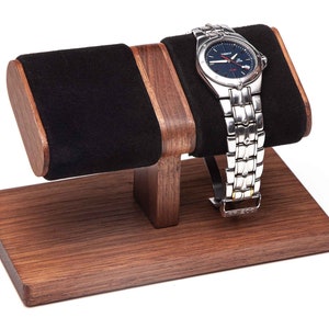 Simple Walnut Wood Watch Stand With Box Wooden Watch Display | Etsy