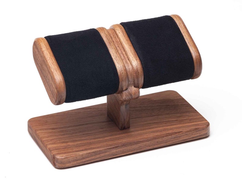 Walnut Wood Watch Stand With Box, Wooden Watch Display for Men, Wood ...