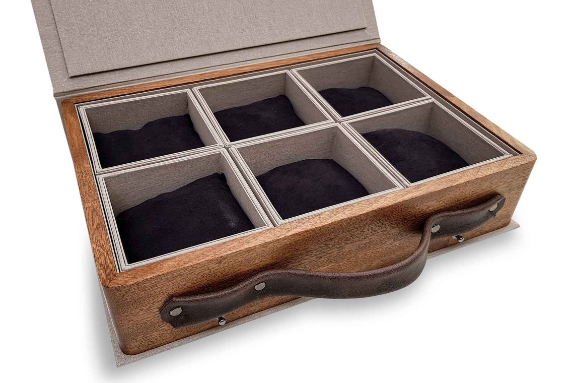 Personalized Wooden Suitcase for Six Watches - Etsy