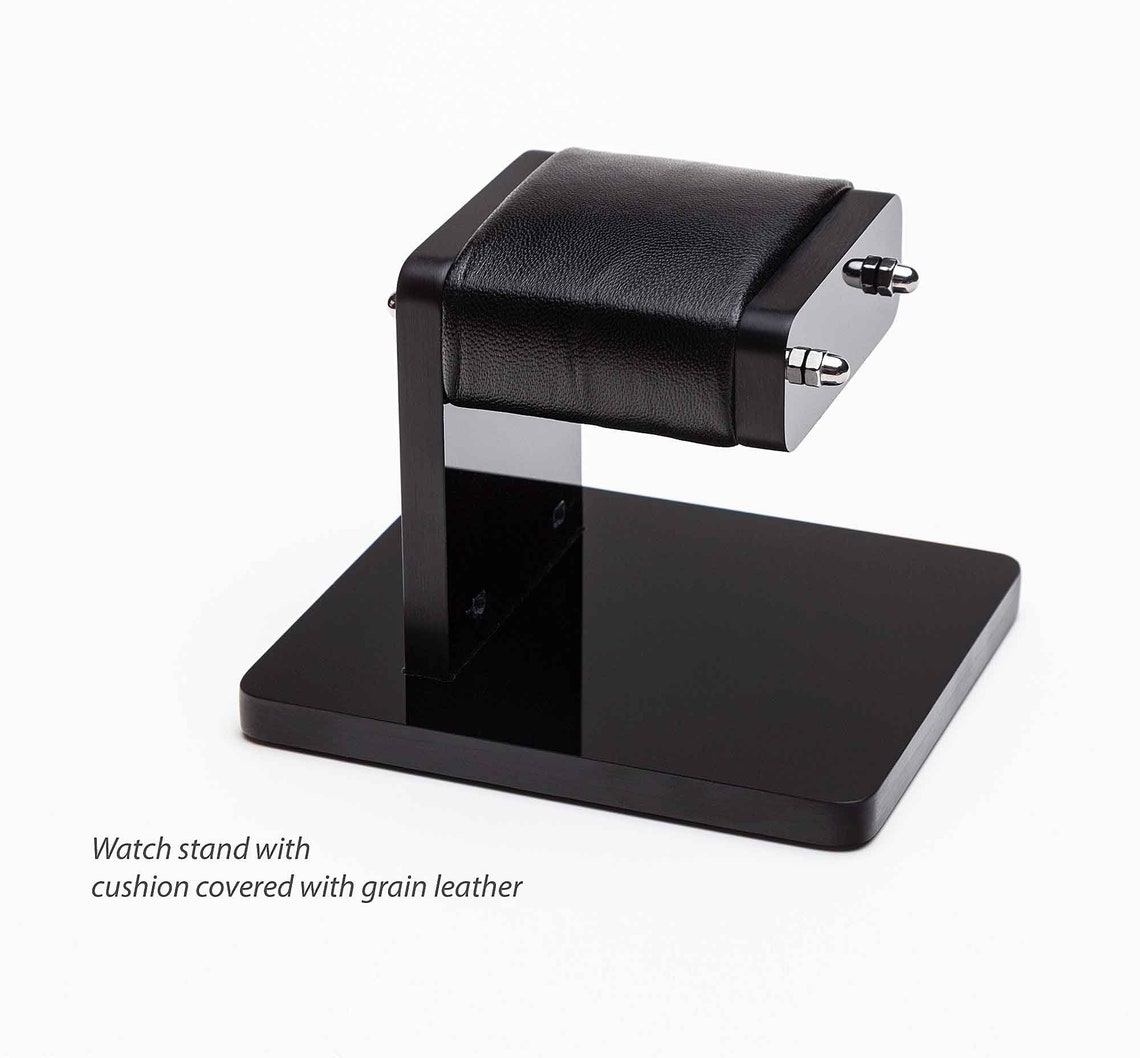 Modern black Watch Stand personalized box industrial look | Etsy