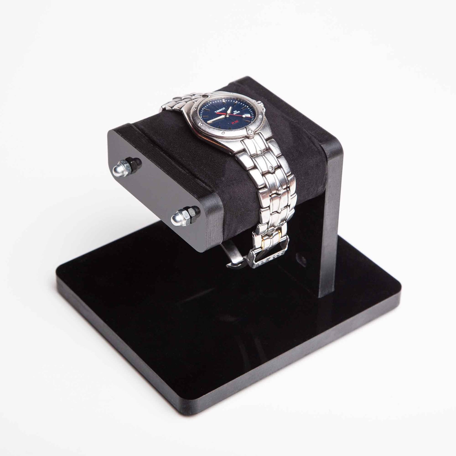 Modern black Watch Stand personalized box industrial look | Etsy